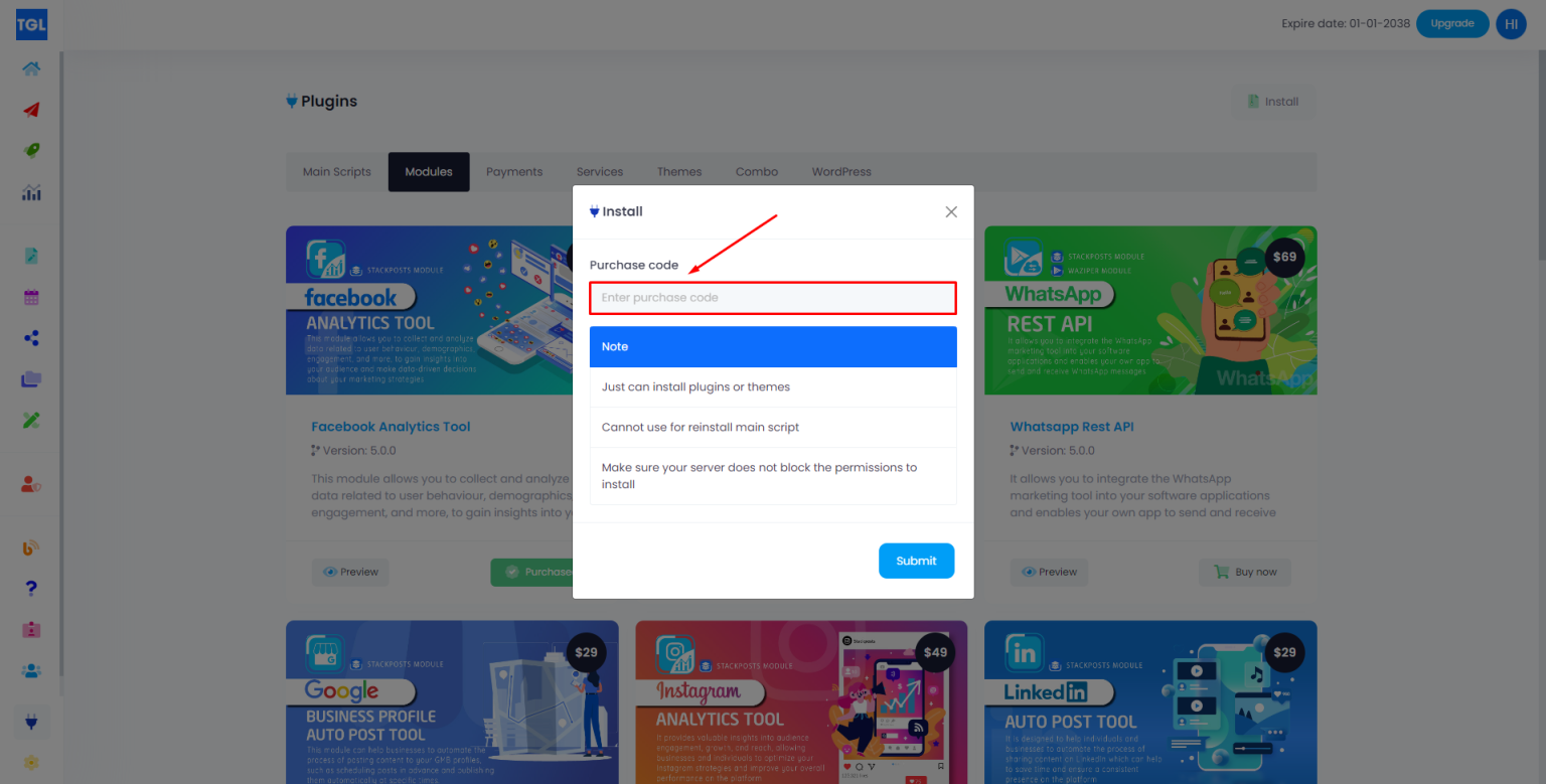 Install New Module – [Docs] Stackposts Documentation