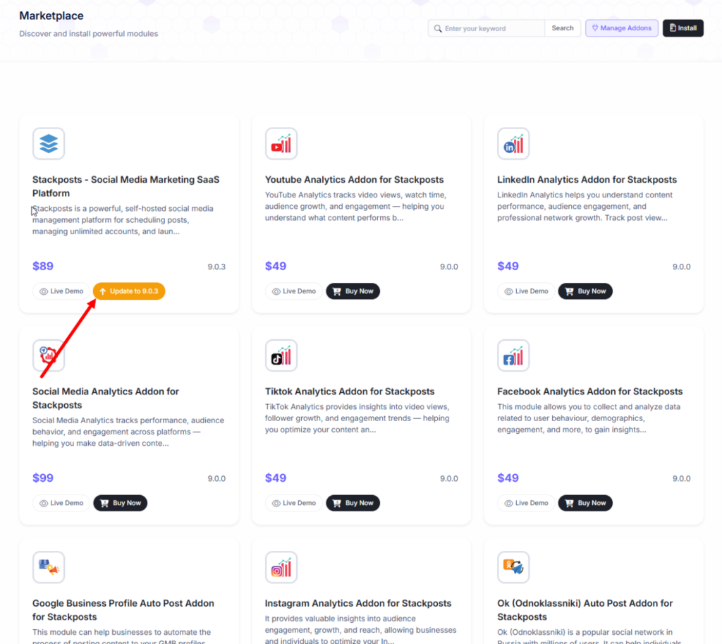 Upgrade Version – [Docs] Stackposts Documentation